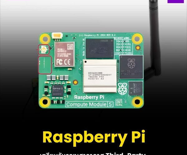 Raspberry Pi รองรับเสาอากาศ Third-Party บน Compute Module