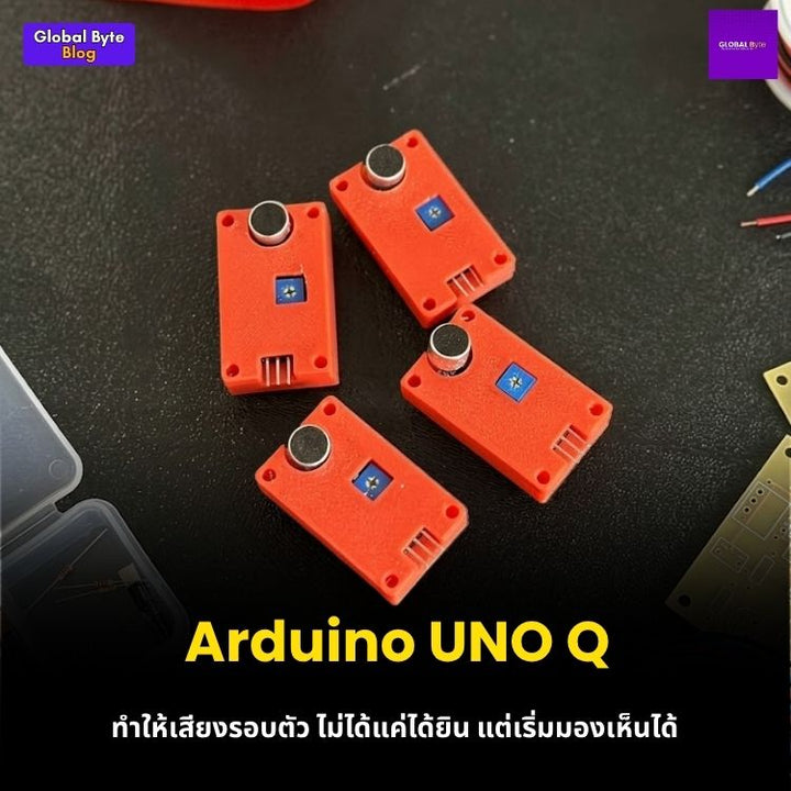 Arduino UNO Q กับ SoundSense ระบบ caption และบอกทิศทางเสียง